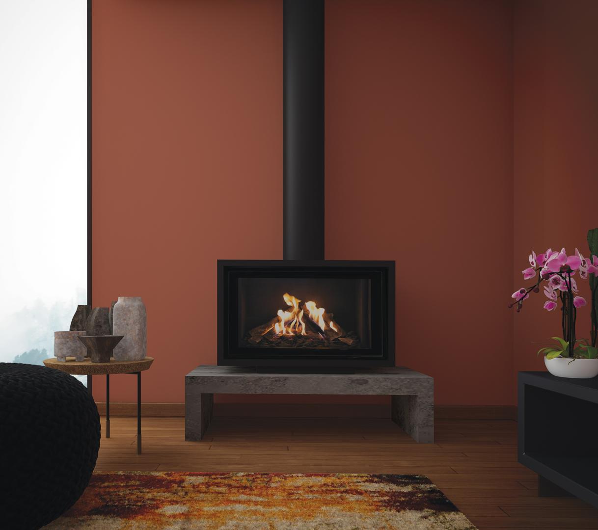 Poêle à gaz design Venus HT de M Design - Cheminées Benoist